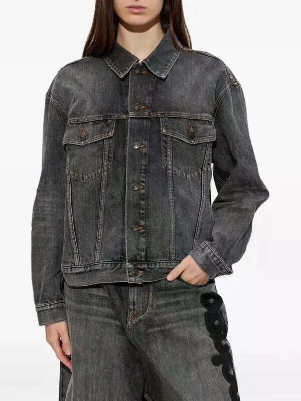 Balenciaga Logo-patch Denim Jacket