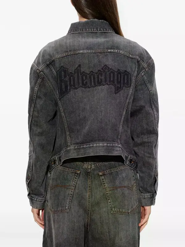 Balenciaga Logo-patch Denim Jacket