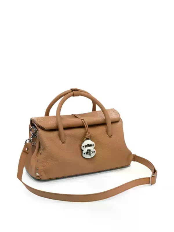 ZANELLATO Dotta Stud-embellished Leather Tote Bag - Neutrals