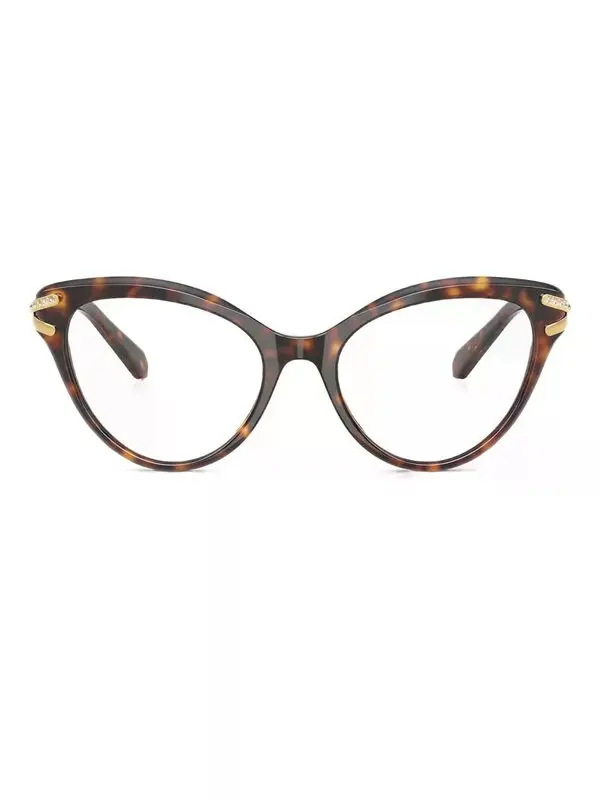 SWAROVSKI Crystal-embellished Cat-eye Glasses - Brown