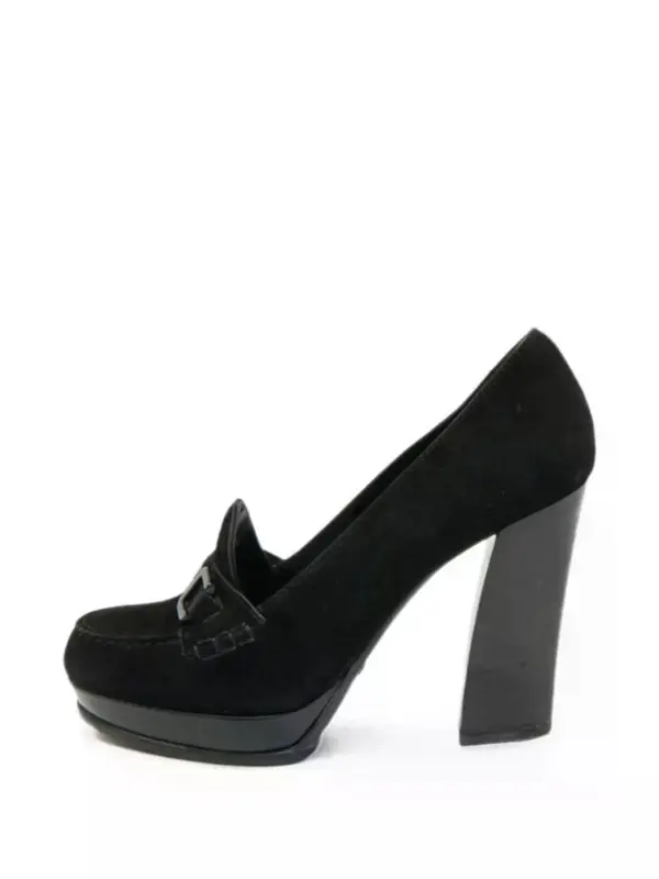 TOD'S Suede Block-heel Pumps