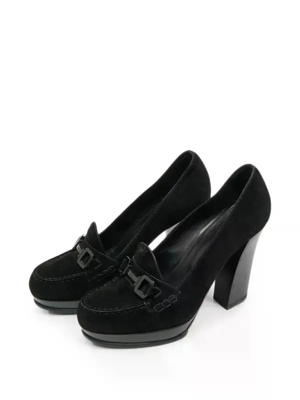 TOD'S Suede Block-heel Pumps