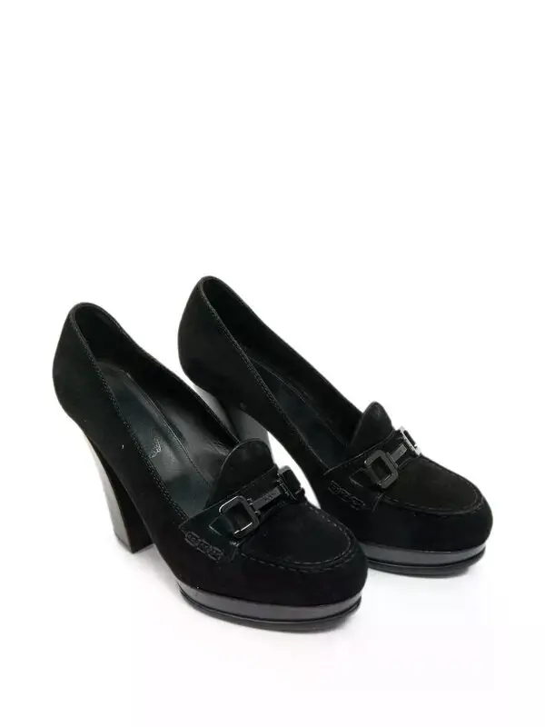 TOD'S Suede Block-heel Pumps