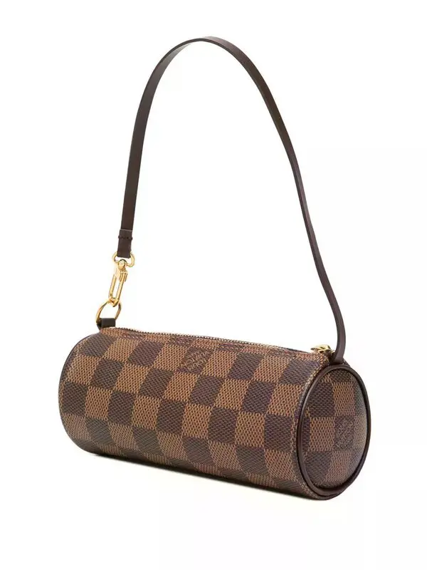 LOUIS VUITTON Damier Ebene Papillon Pochette Handbag - Brown
