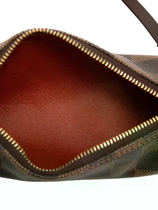 LOUIS VUITTON Damier Ebene Papillon Pochette Handbag - Brown
