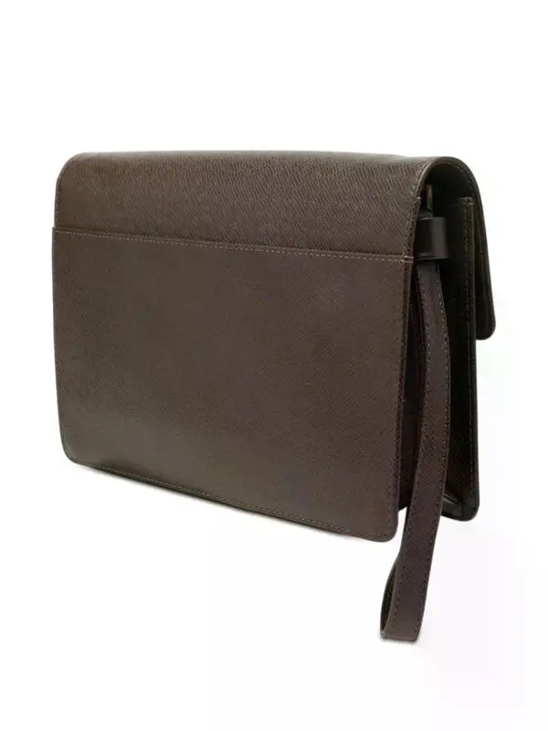 LOUIS VUITTON Taiga Selenga Clutch Bag - Brown