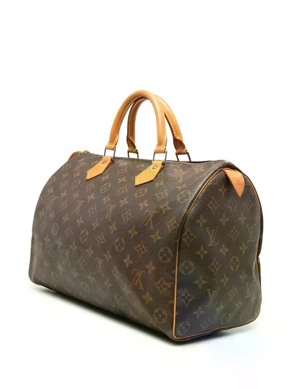 LOUIS VUITTON Monogram Speedy 35 Boston Bag - Brown
