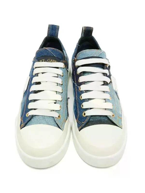 Dolce & Gabbana Portofino Patchwork Denim Sneakers