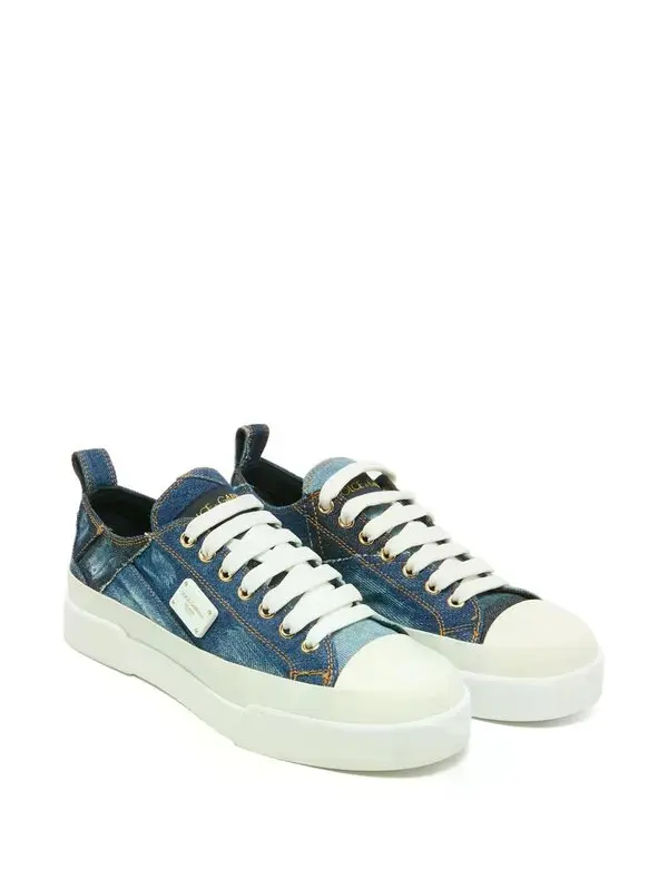 Dolce & Gabbana Portofino Patchwork Denim Sneakers