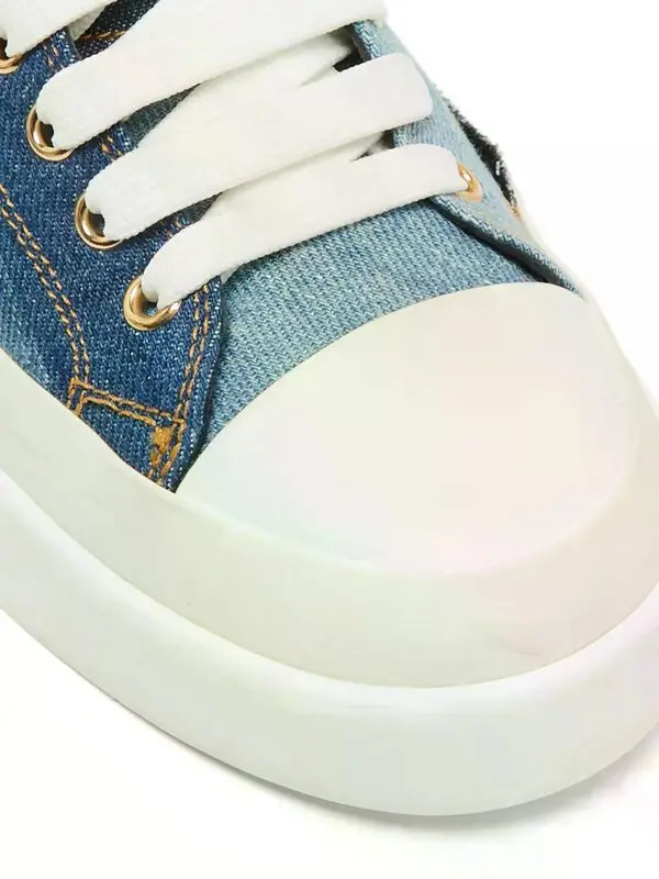 Dolce & Gabbana Portofino Patchwork Denim Sneakers