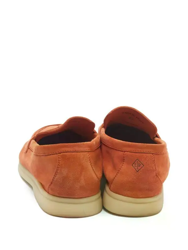 Loro Piana Suede Loafers - Orange