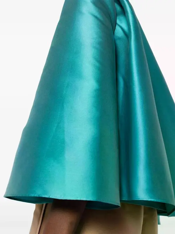 Alberta Ferretti Turquoise Satin Cropped Jacket - Blue