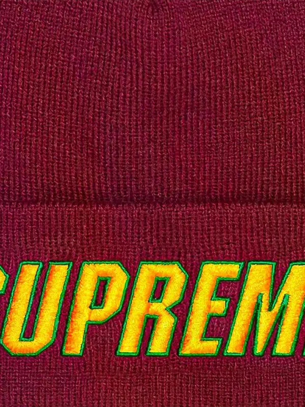 Supreme Logo-embroidered Beanie Hat