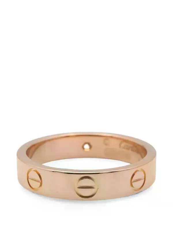 Cartier 18k Rose Gold Diamond Love Ring - Pink