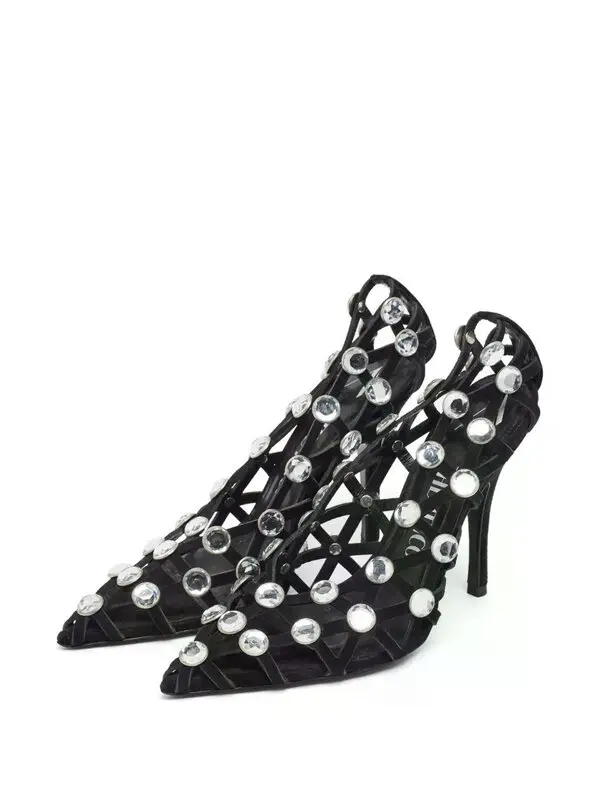 Attico Grid Crystal-embellished Pumps