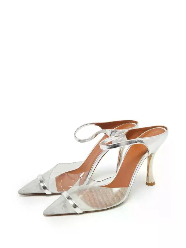 MALONE SOULIERS Iona Pointed-toe Mules - Silver