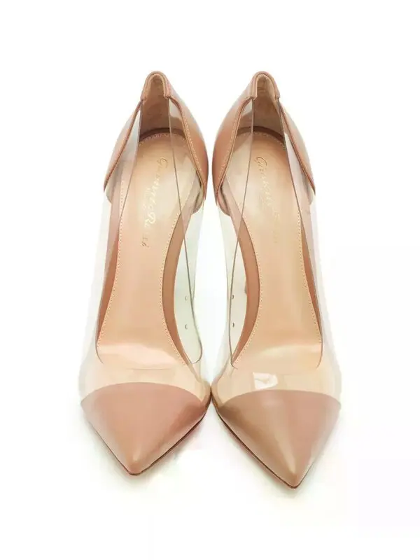 GIANVITO ROSSI Plexi Leather Pumps - White