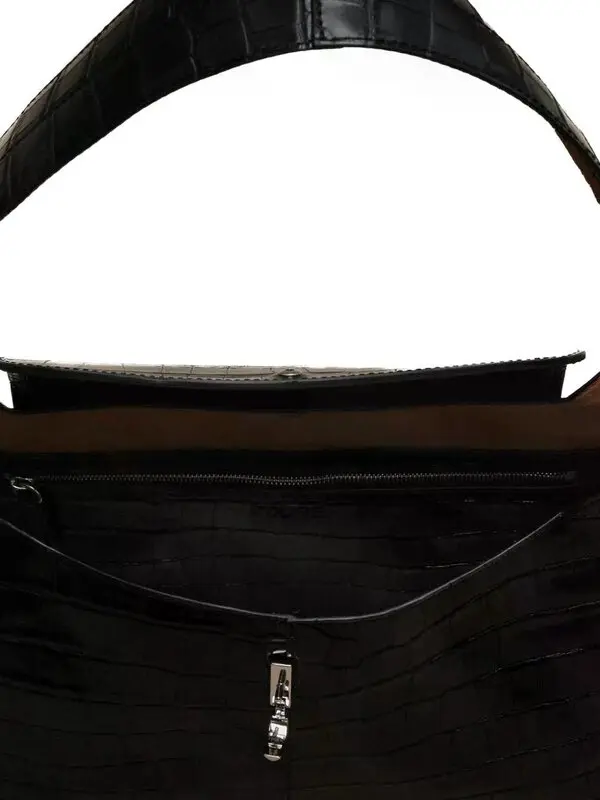 ETAIRE Croc-effect Shoulder Bag