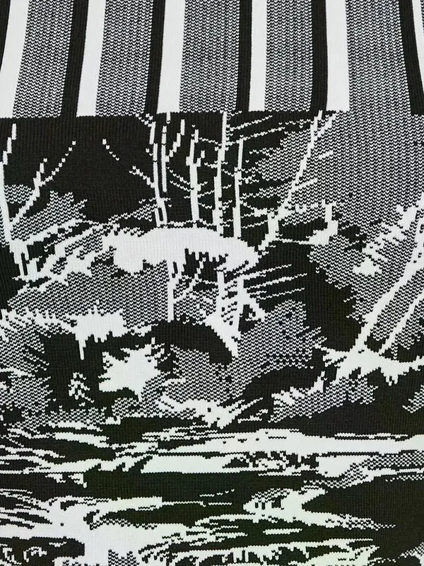 Balenciaga Abstract Print Long Sleeve Top