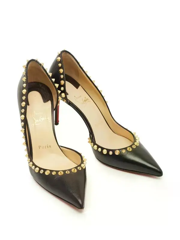 CHRISTIAN LOUBOUTIN Leather Studded D'orsay Pumps