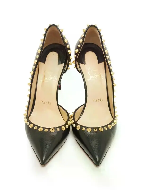 CHRISTIAN LOUBOUTIN Leather Studded D'orsay Pumps