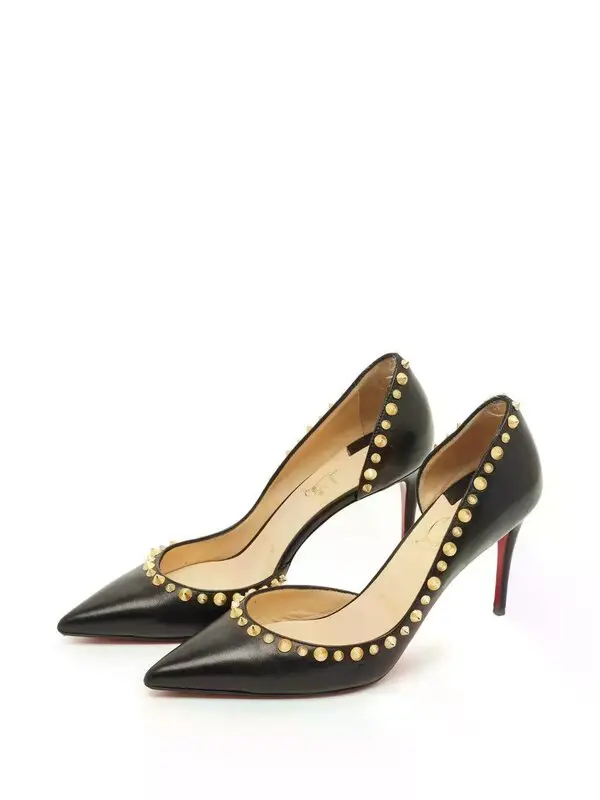 CHRISTIAN LOUBOUTIN Leather Studded D'orsay Pumps