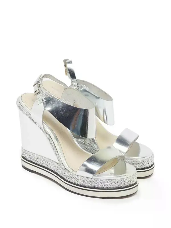 NICHOLAS KIRKWOOD Leda Leather Wedge Sandals