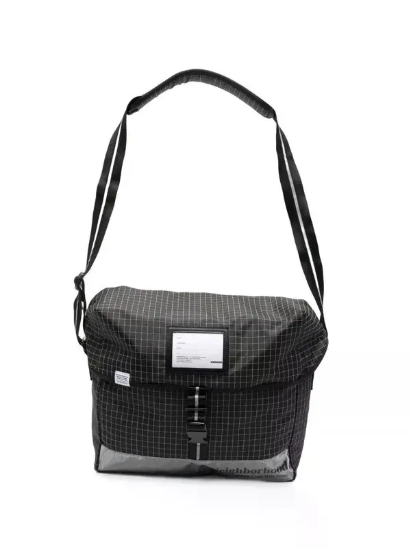 NEIGHBORHOOD Grid-pattern Messenger Bag - Black