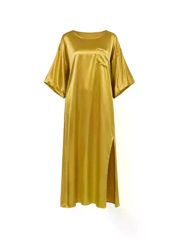 STEPHAN JANSON Round Neck Maxi Dress With Chest Pocket