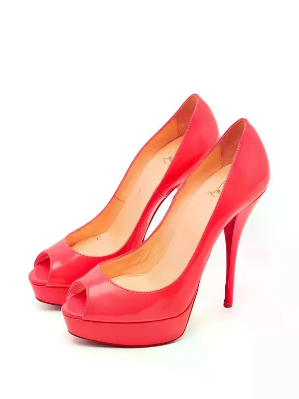 CHRISTIAN LOUBOUTIN Lady Peep Platform Pumps - Pink