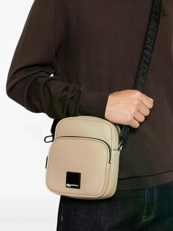 Karl Lagerfeld Logo Patch Messenger Bag