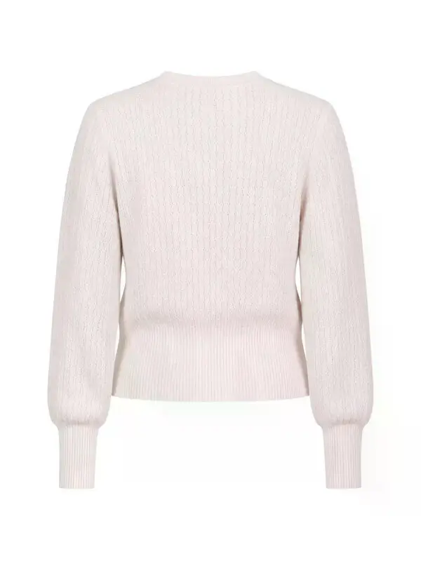 Le Kasha Gaya Pointelle Knit Cardigan - Neutrals
