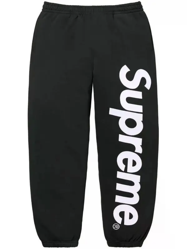 Supreme Satin-appliqué Cotton Track Pants