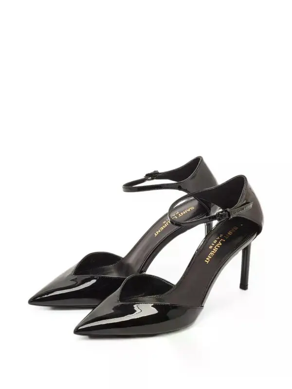 Saint Laurent Anouk Leather Heeled Pumps - Black