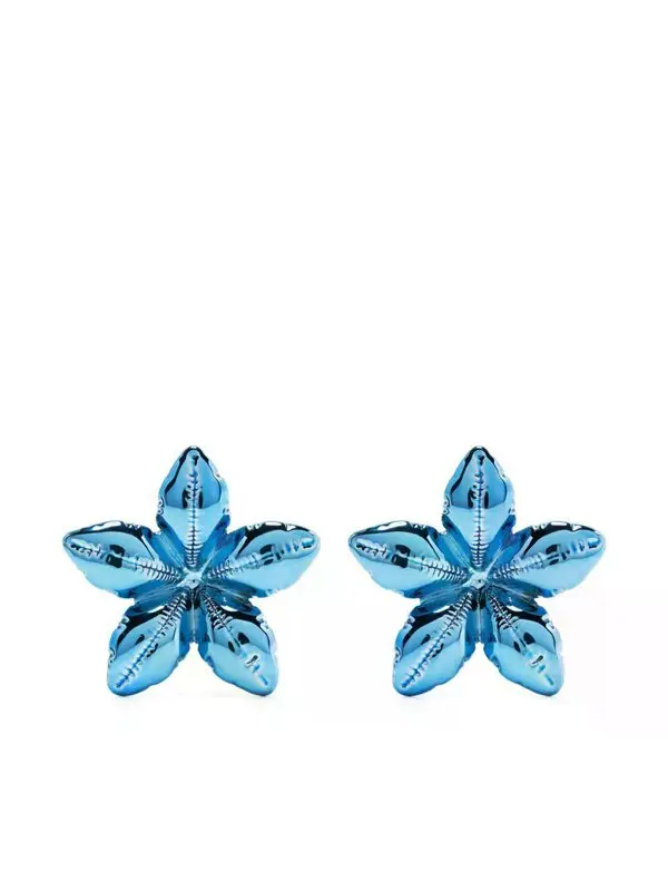 Marni Floral Motif Earrings - Blue