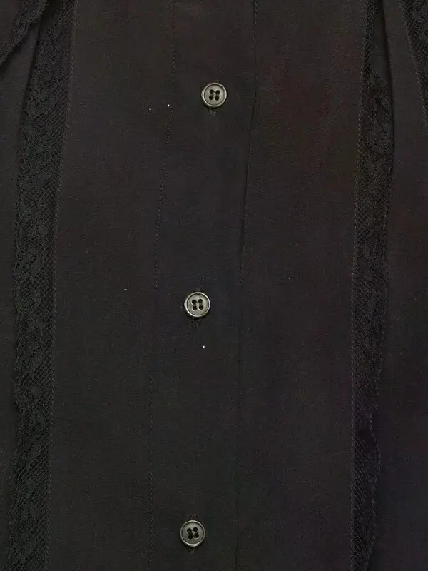 Miu Miu Silk Lace Trim Shirt