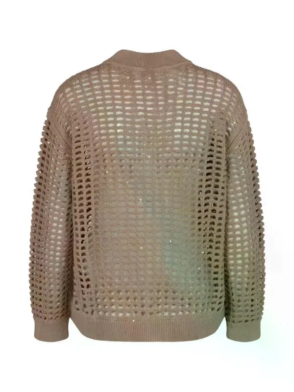 Peserico Open-knit Zip-up Cardigan