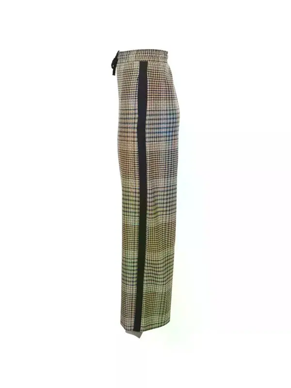 Maje Plaid Wide-leg Trousers