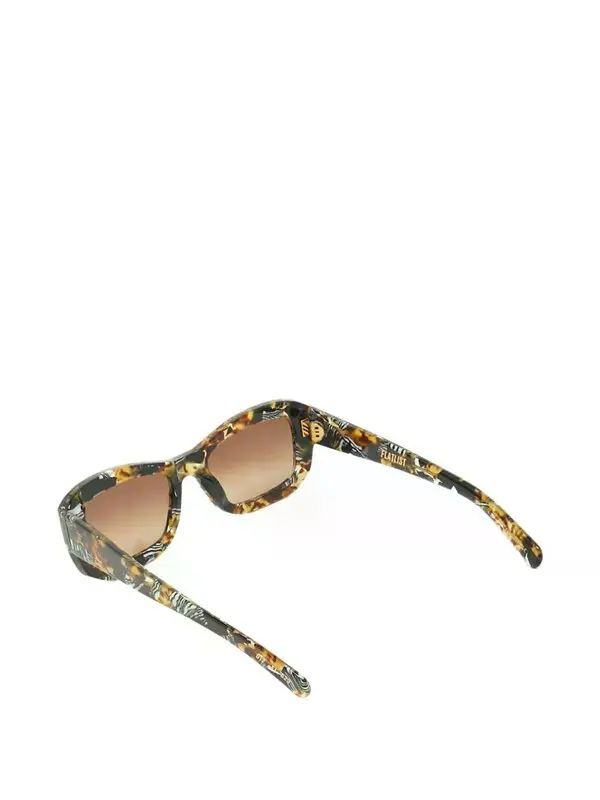 FLATLIST Norma Safari Rectangle Sunglasses - Brown
