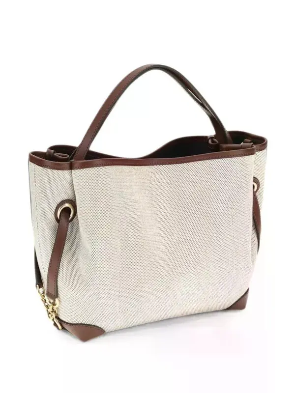Chloé Clover Logo-print Tote Bag - Neutrals