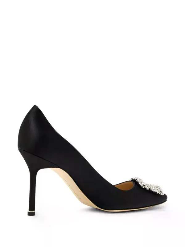 Manolo Blahnik Hangisi 90 Crystal-buckle Pumps
