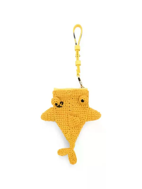 Fendi Crochet Shark Bag Charm - Yellow
