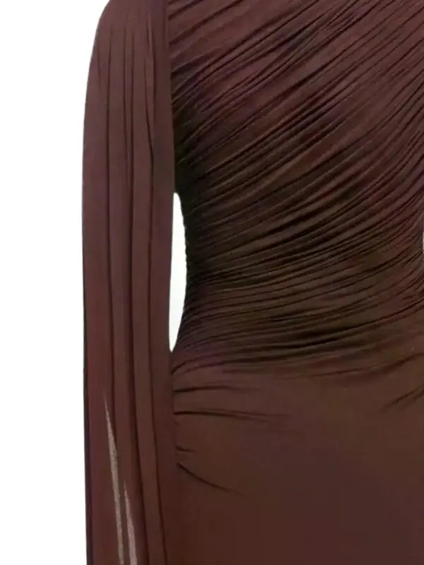 CHATS BY C.DAM Asymmetric Ruched Maxi Dress