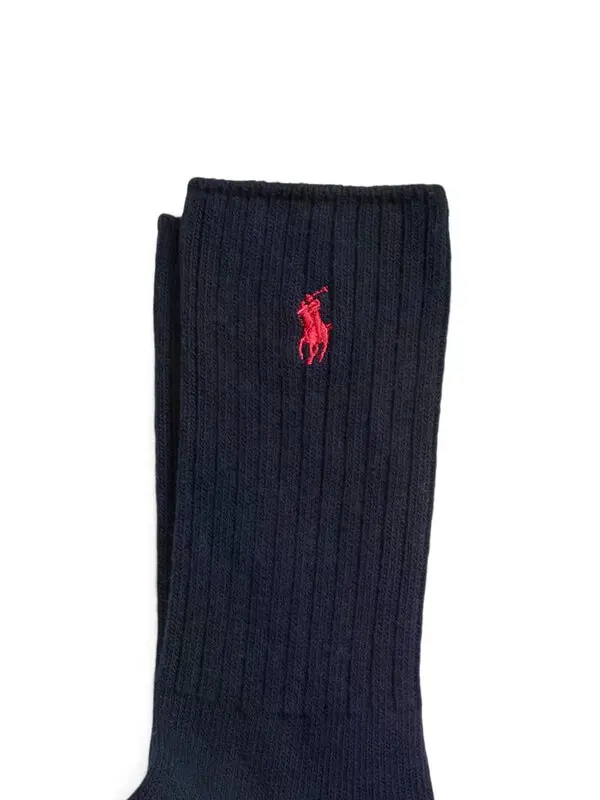 Polo Ralph Lauren Ribbed Embroidered Pony Socks