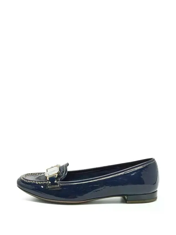 Prada Crystal-embellished Bow Loafers