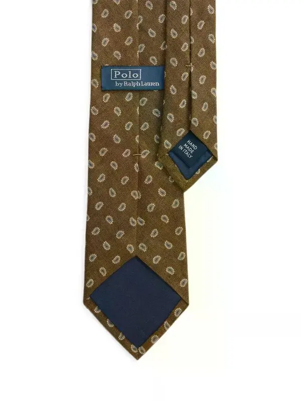 Polo Ralph Lauren Pine Print Linen Neck Tie