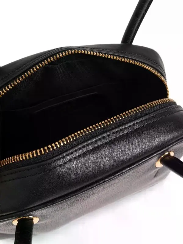Furla Poppy Leather Shoulder Bag - Black