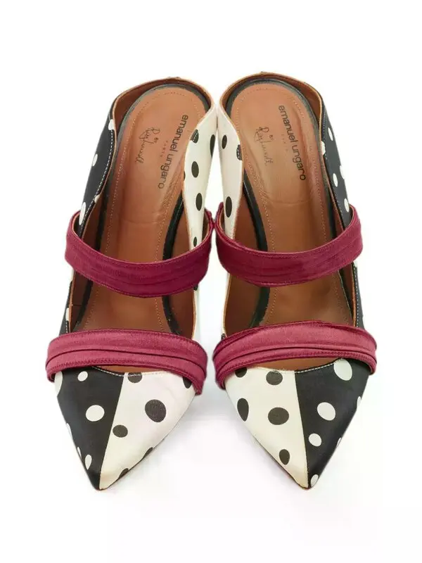 MALONE SOULIERS Maureen Polka-dot Heeled Mules - Black