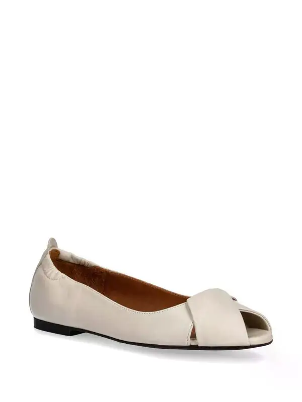 BILLI BI Crossover Peep-toe Ballet Flats