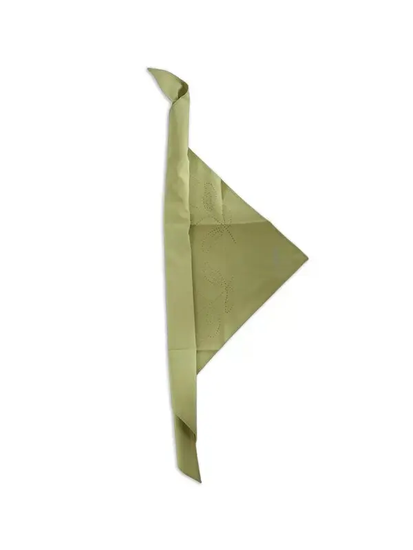 Satisfy Triangular Perforated-detail Scarf